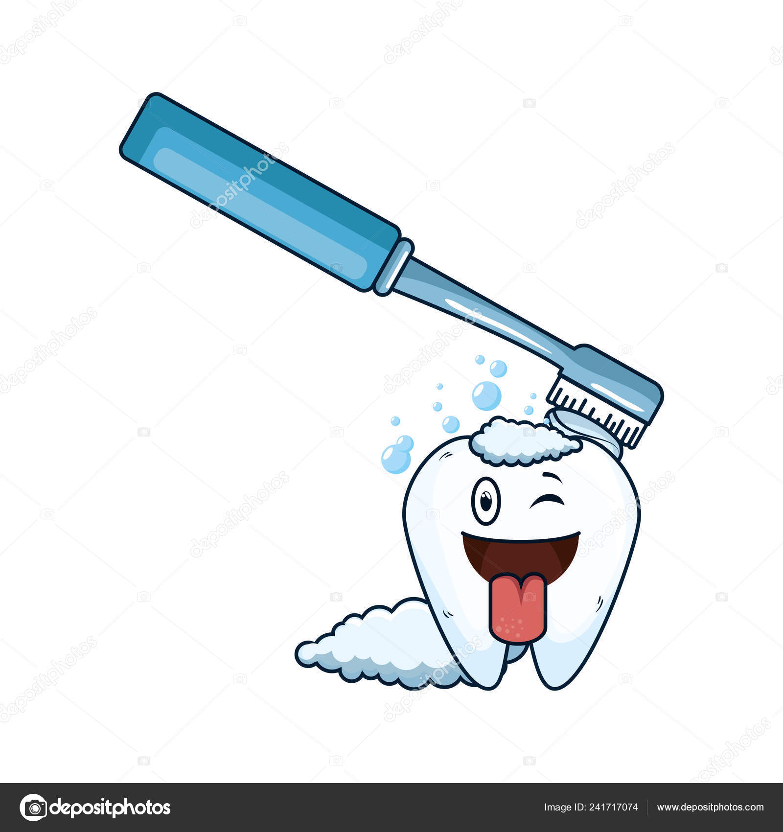 Diente cómico con carácter kawaii cepillo Vector de Stock de ©yupiramos ...