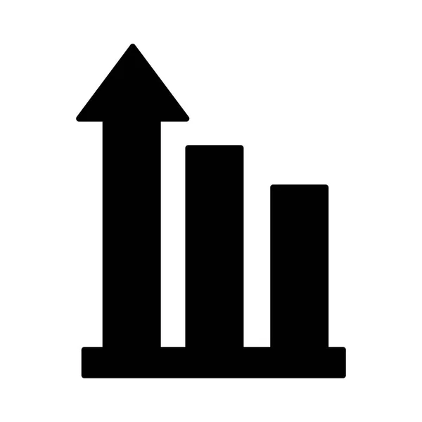 Bar Chart Statistics Arrow White Background Vector Illustration Stock ...