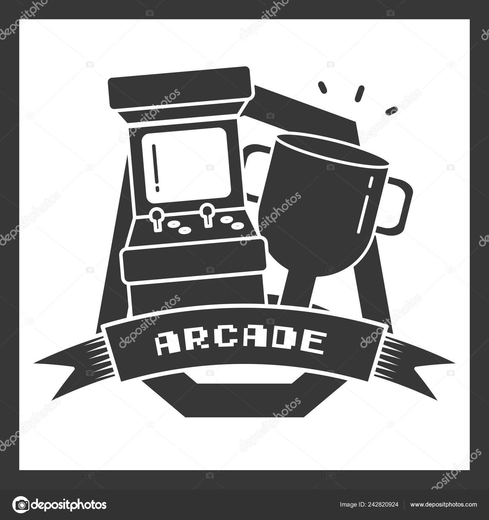 Arcade trophy star video game Stock Vector by ©yupiramos 242820924