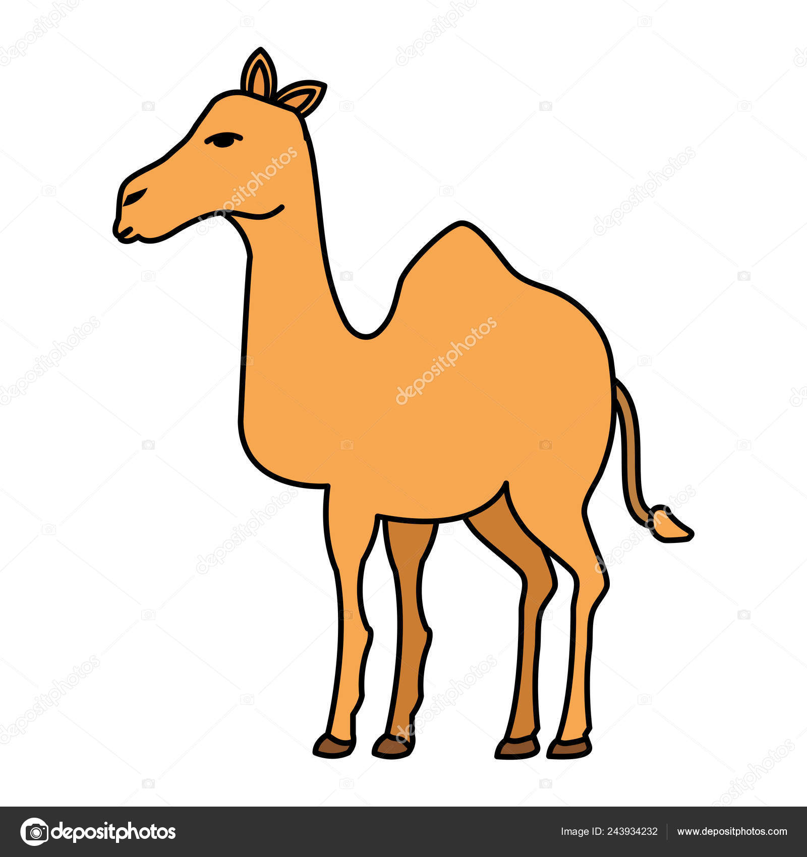 Cute Camel Desert Animal Vector Illustration Design Stock Vector Image ...