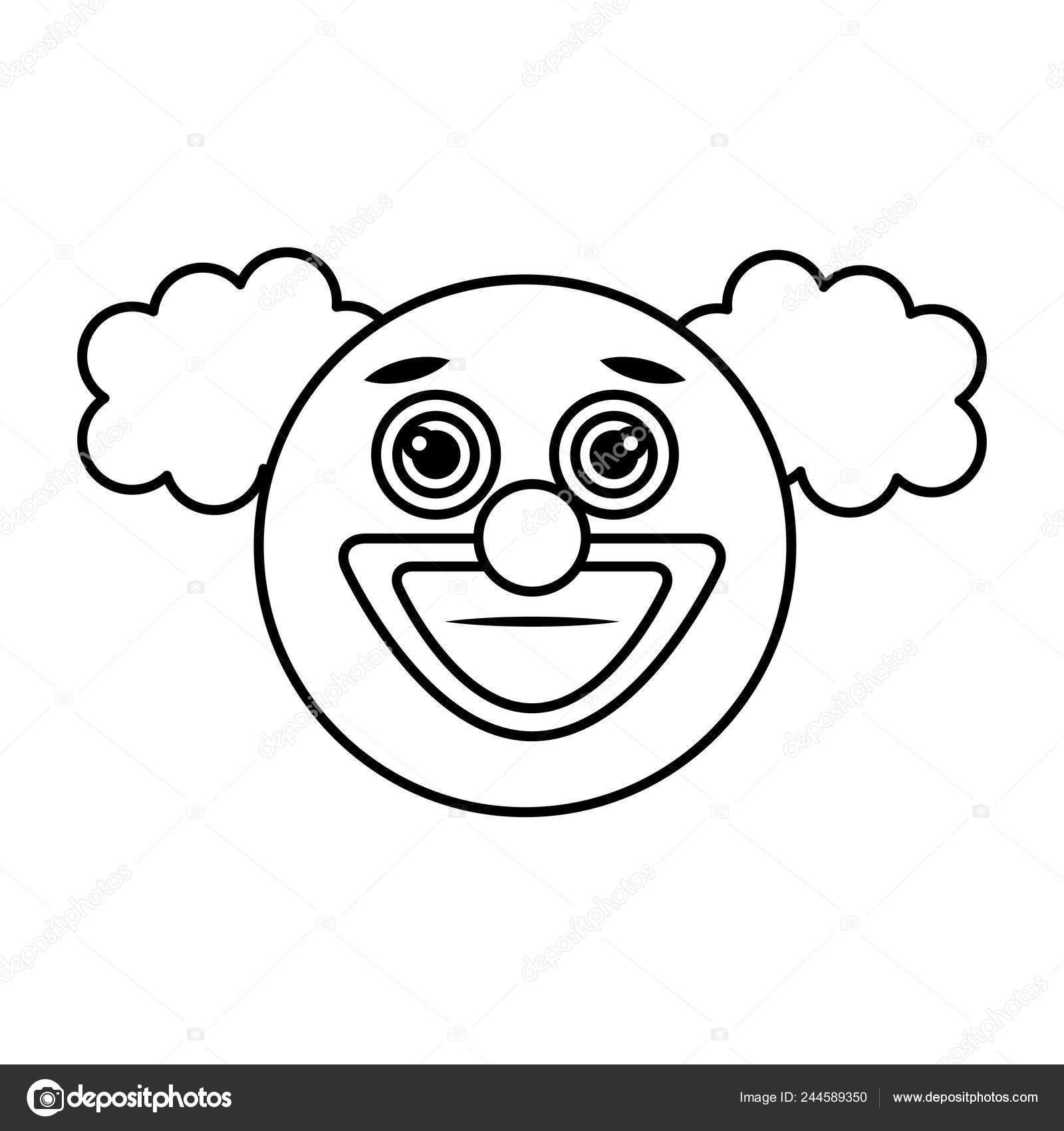 Ikon wajah emoticon badut Vektor Stok oleh ©yupiramos 244589350