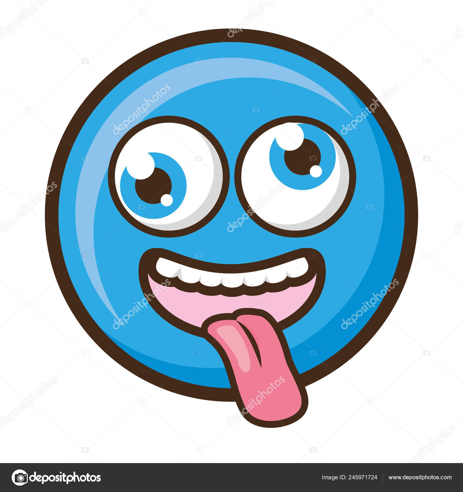 Smiley-Emoji lustig Stock-Vektorbild von ©yupiramos 245971724