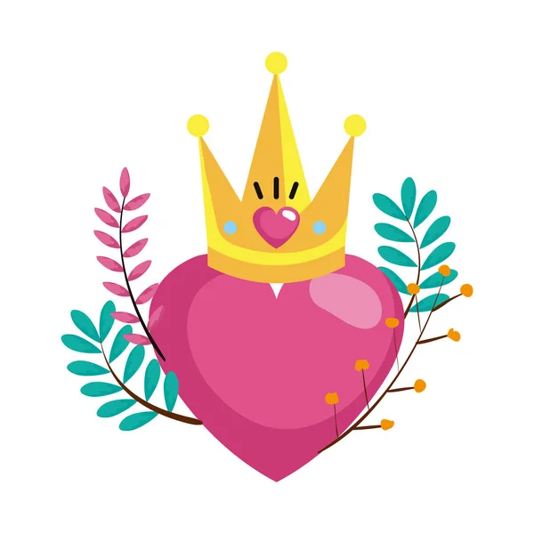 Princess crown heart Vector Art Stock Images | Depositphotos