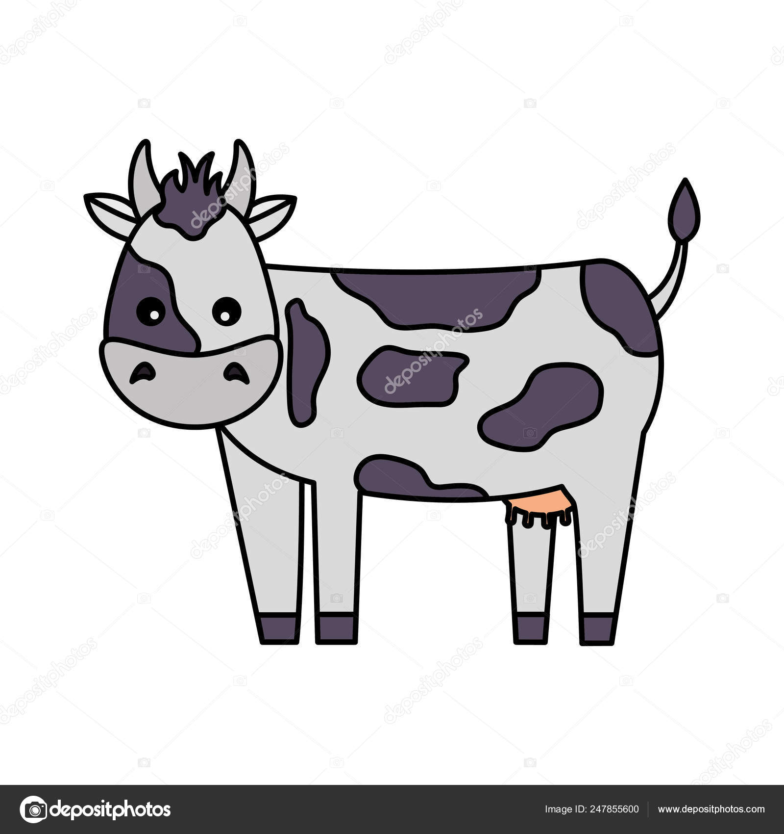 Sapi ternak hewan Vektor Stok oleh ©yupiramos 247855600