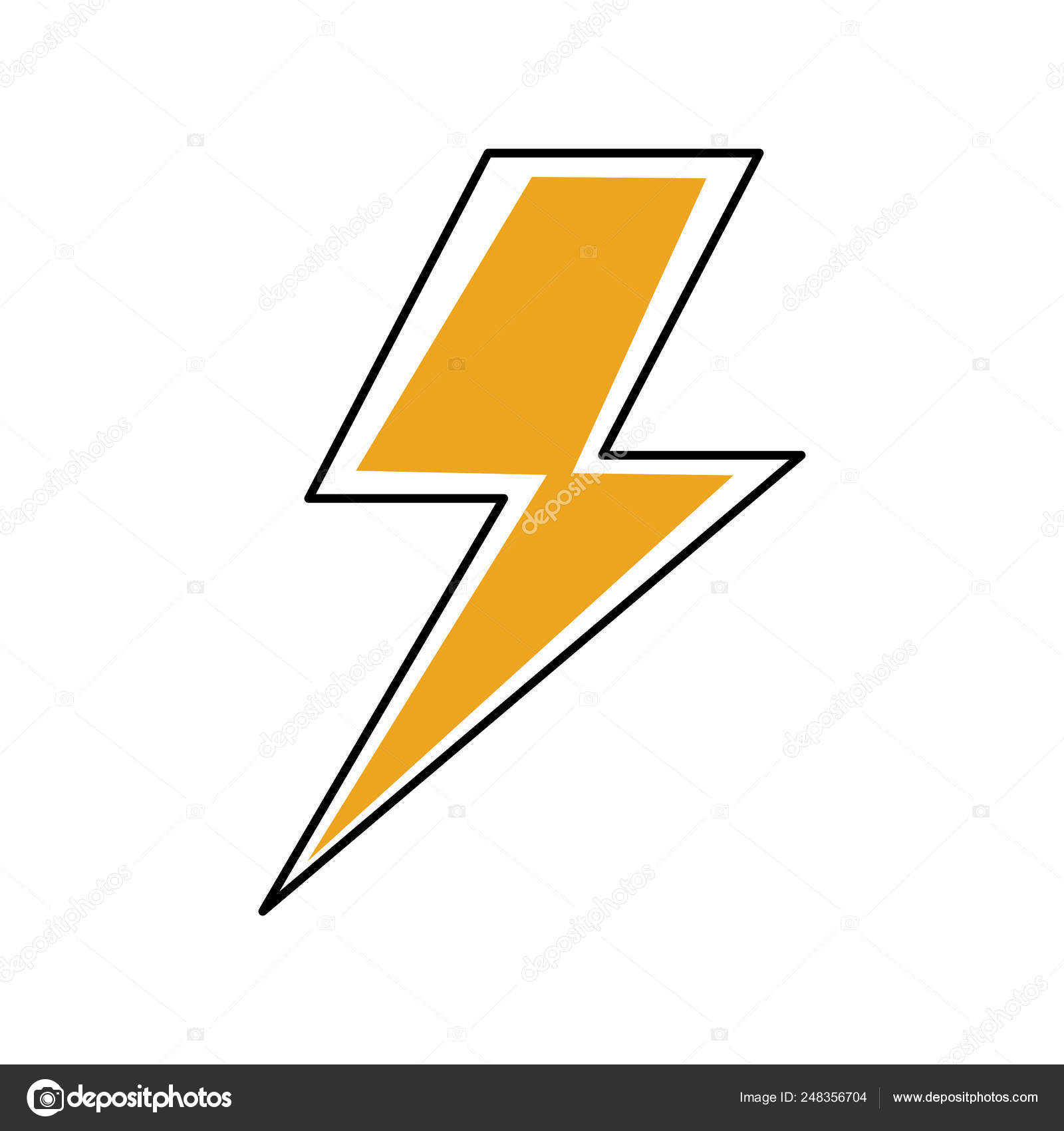 Electric lightning bolt with shading effects Stock Vector by ©yupiramos ...