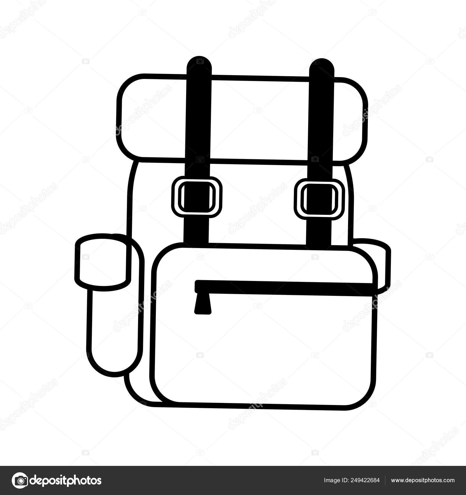 Travel backpack outline Stock Vector by ©yupiramos 249422684