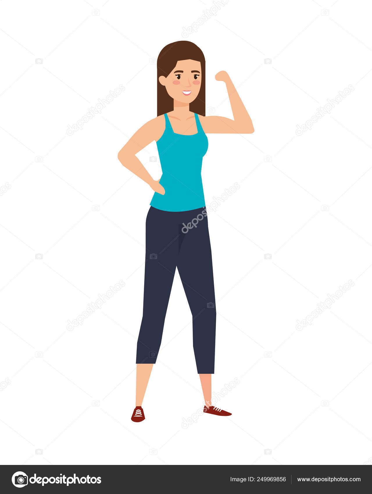 Strong woman arm signal — Stock Vector © yupiramos #249969856