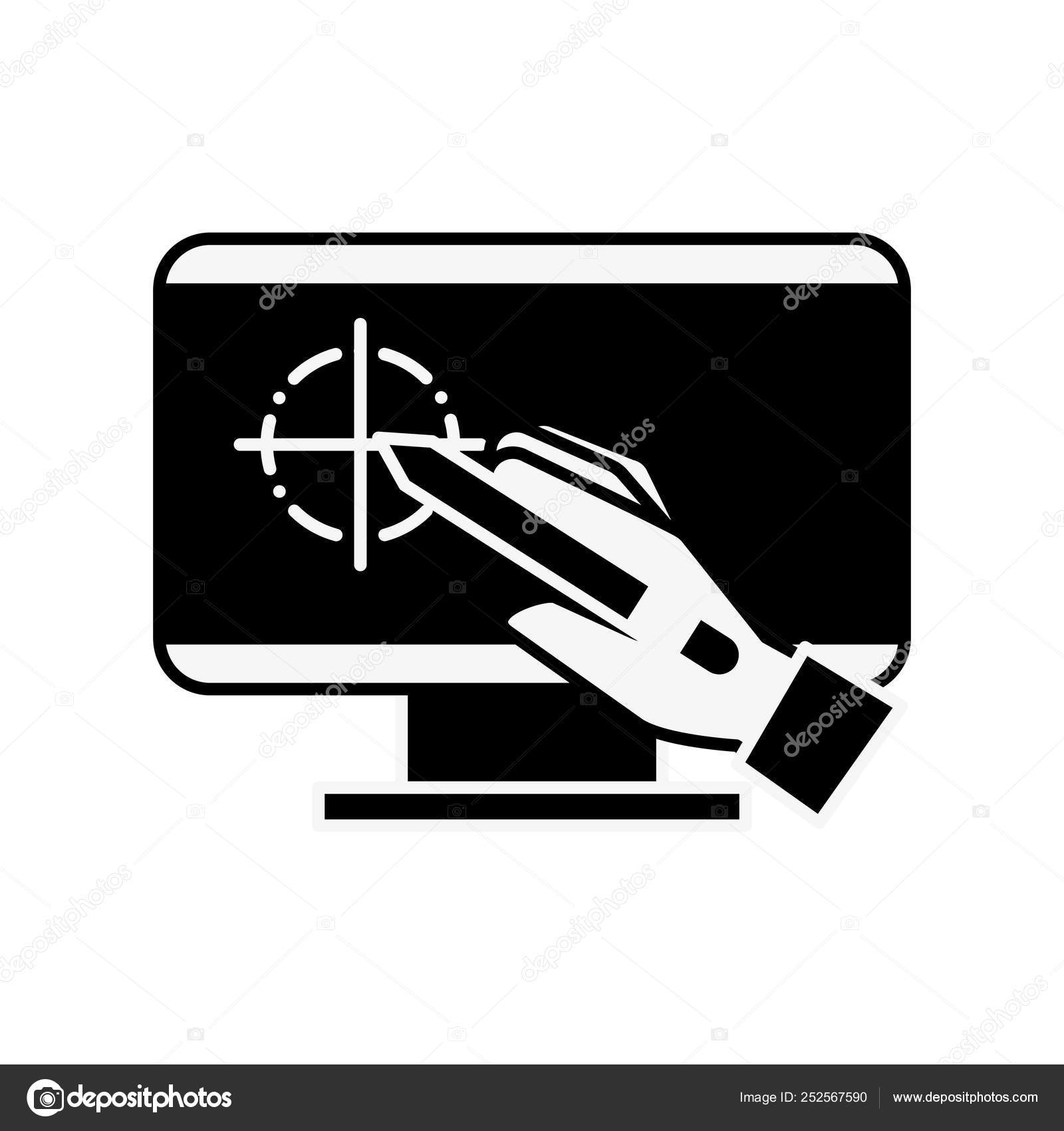 Hand holding digital pen computer graphic design Stock Vector Image by ...