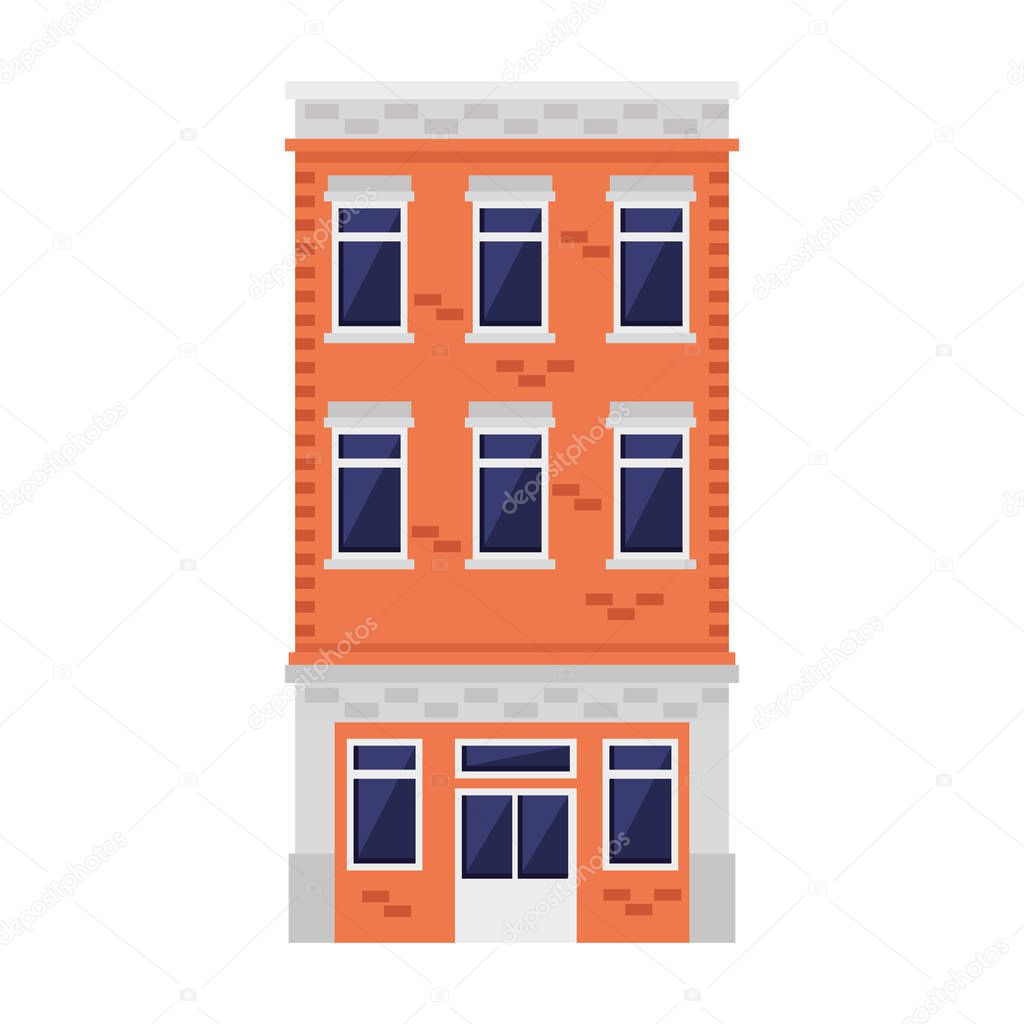 Vettoriale stockFacciata edificio icona anteriore di ©yupiramos #254153326