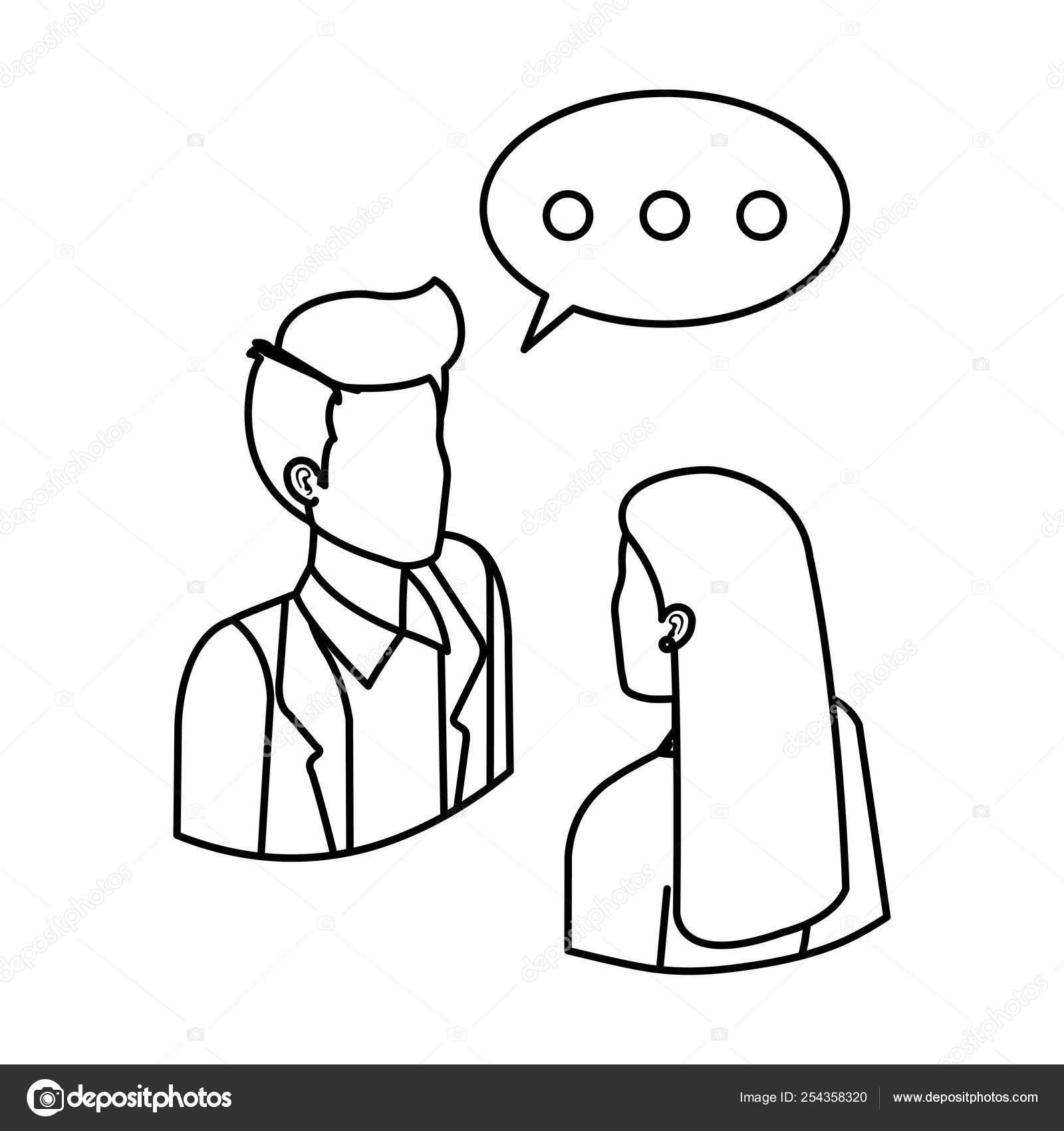 Dialogue Entre Deux Personnes Clipart Of Children