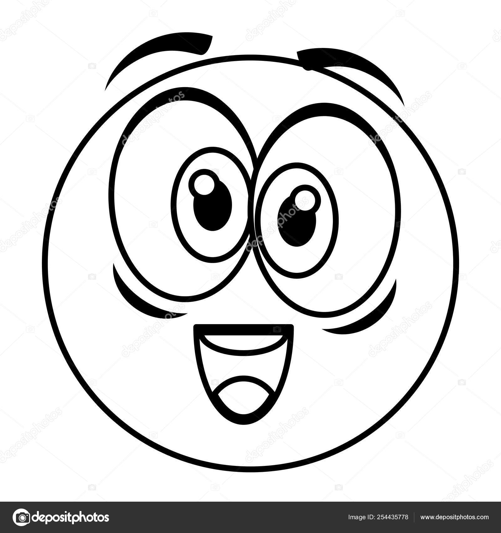 Lindo emoticono con cara loca Vector de stock por ©yupiramos 254435778