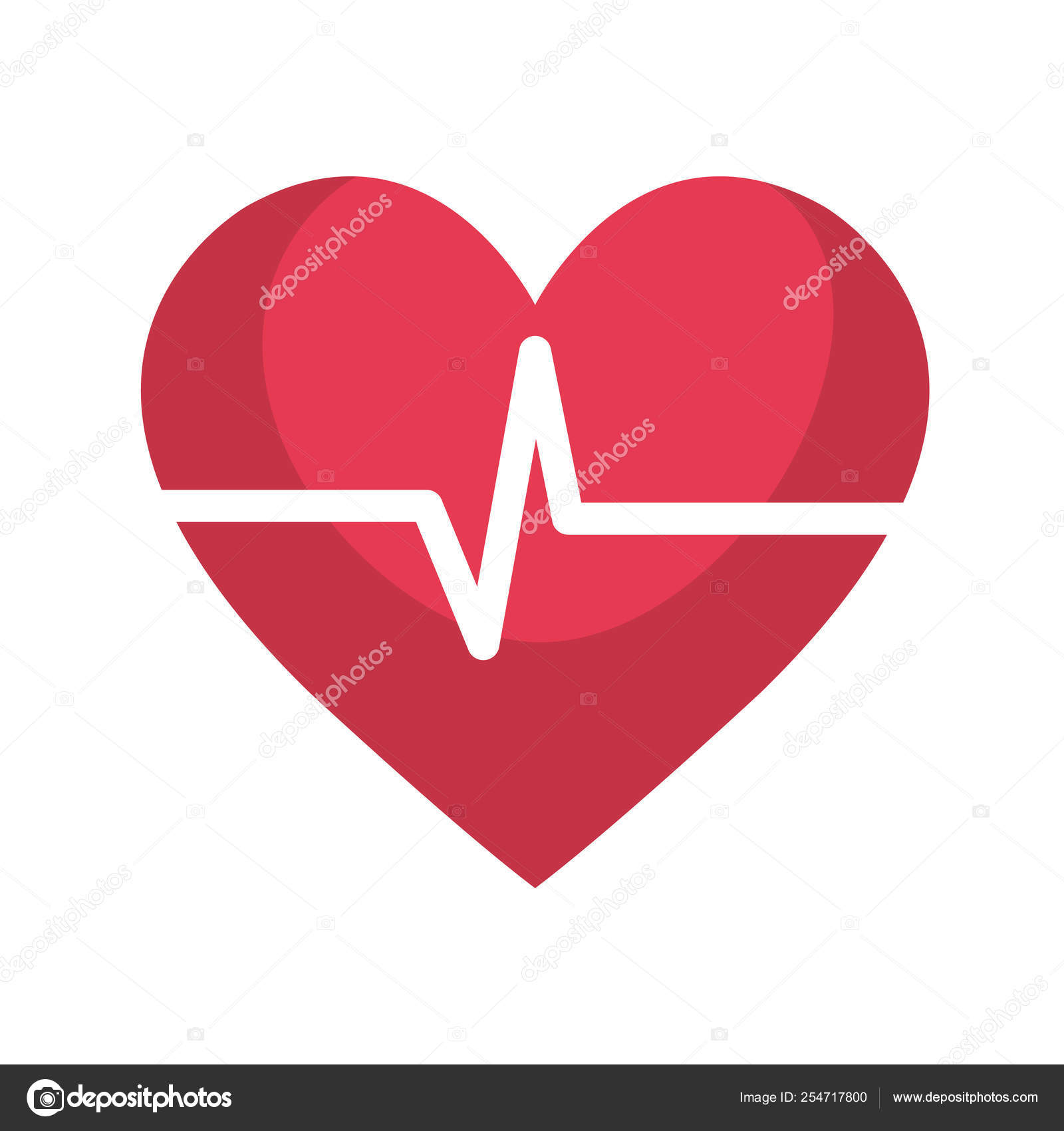 Corazón cardio aislado icono Vector de stock por ©yupiramos 254717800