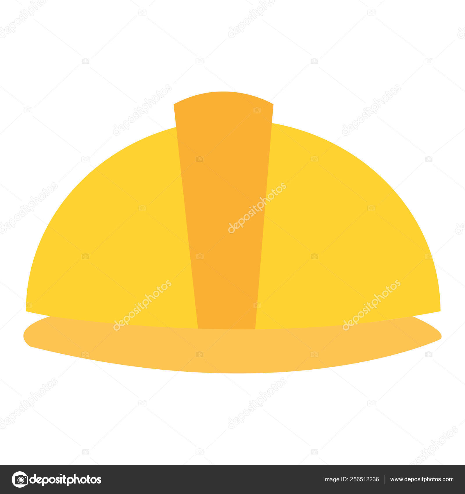 Helmet construction isolated icon Stock Vector Image by ©yupiramos ...