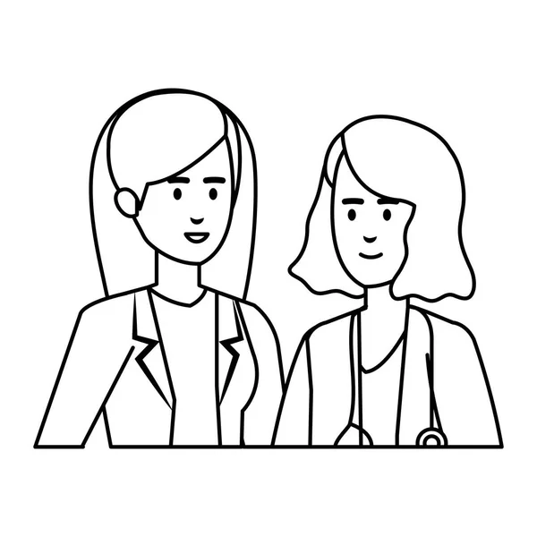 Female doctor and patient avatars characters Stock Vector by ©yupiramos ...