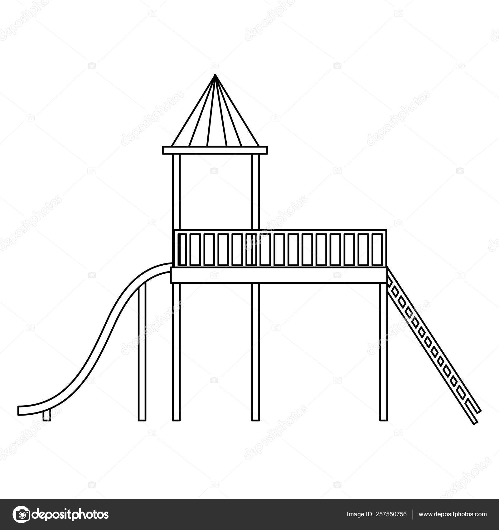 Slide playground game for children Stock Vector by ©yupiramos 257550756