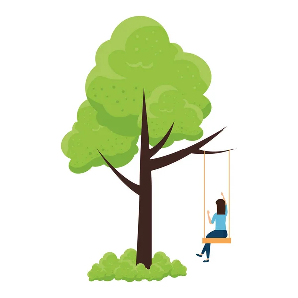 Tree swing Vector Images | Depositphotos