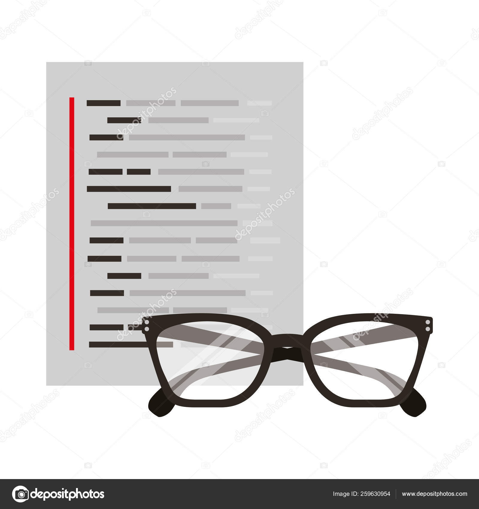 Glasses document coding web development — Stock Vector © yupiramos ... Glasses document coding web development — Stock Vector © yupiramos ...