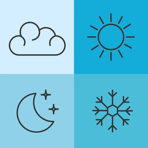 Set of weather status icons Stock Vector by ©yupiramos 270684244