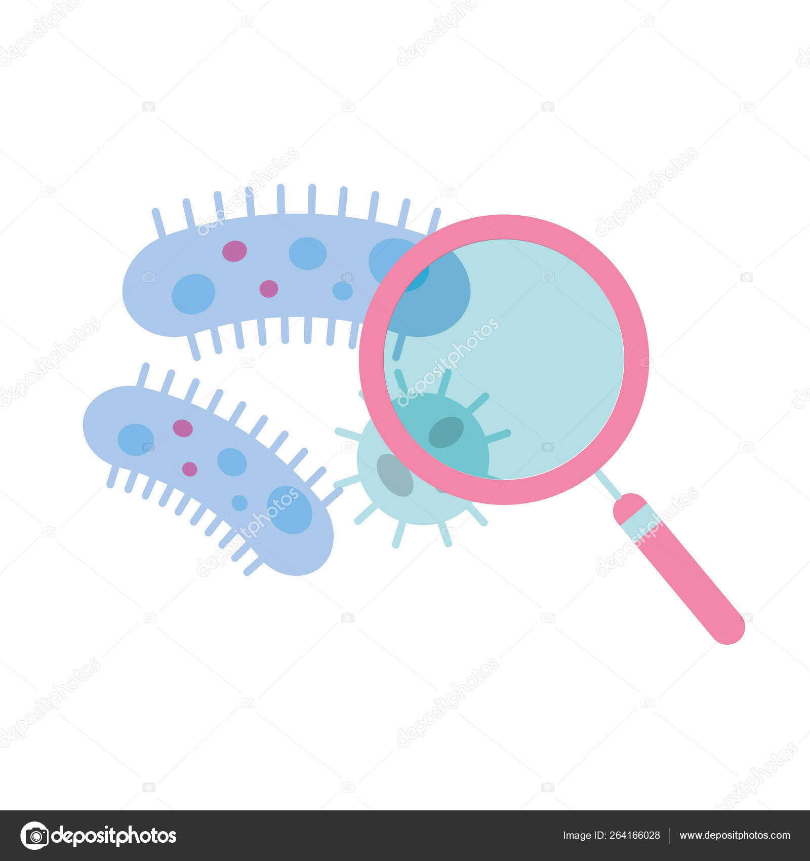Chemistry laboratory bacteria infection magnifying glass Stock Vector ...
