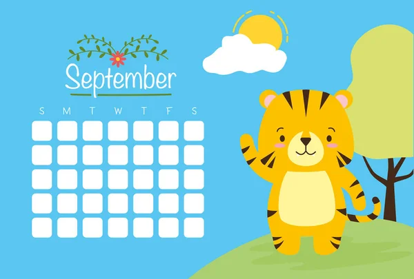 Cute animals calendar Stock Vector by ©yupiramos 265699816