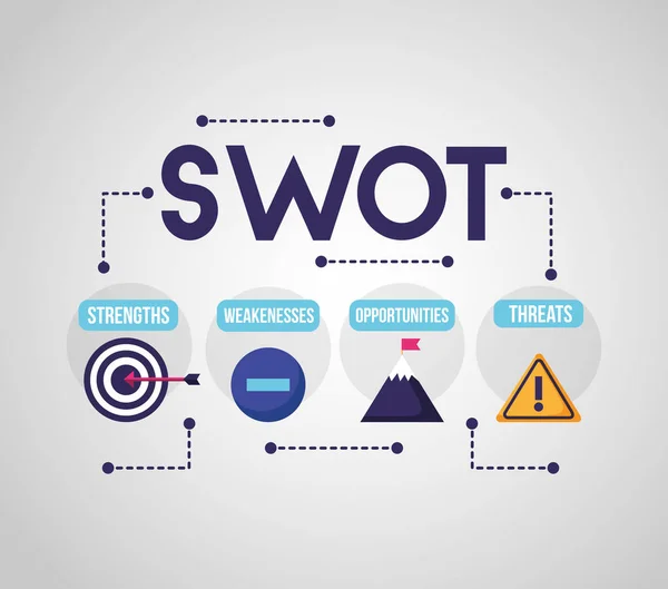 Swot - analisis infografis Vektor Stok oleh ©yupiramos 265658298