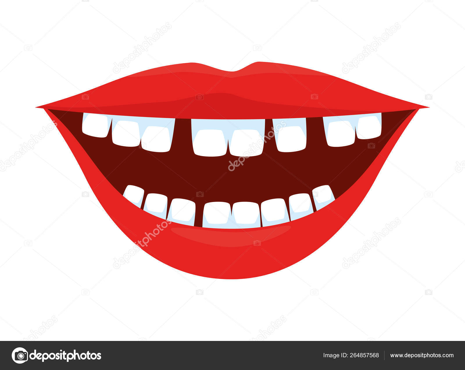 Mouth with comics teeth Stock Vector Image by ©yupiramos #264857568