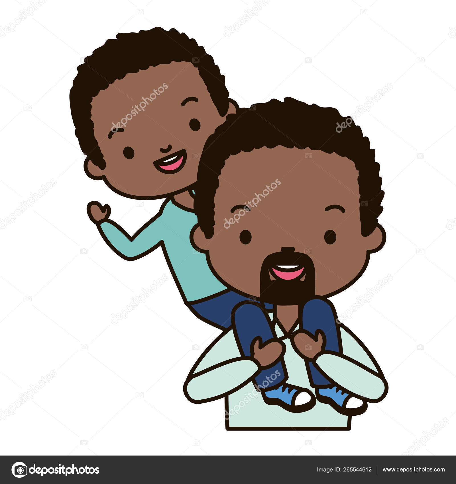 Padre e hijo Vector de stock #265544612 de ©yupiramos