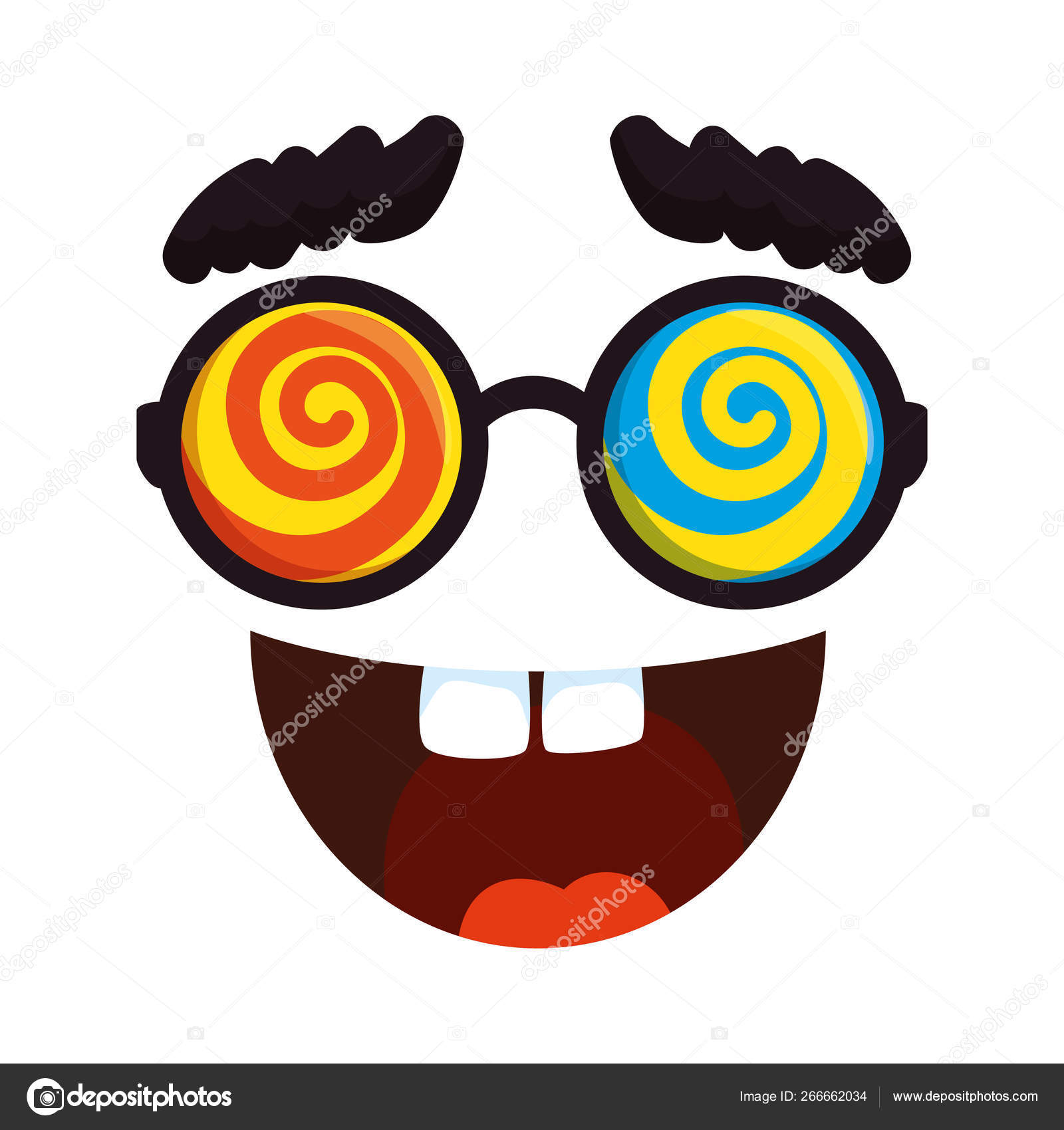 Crazy face emoticon icon Stock Vector Image by ©yupiramos #266662034