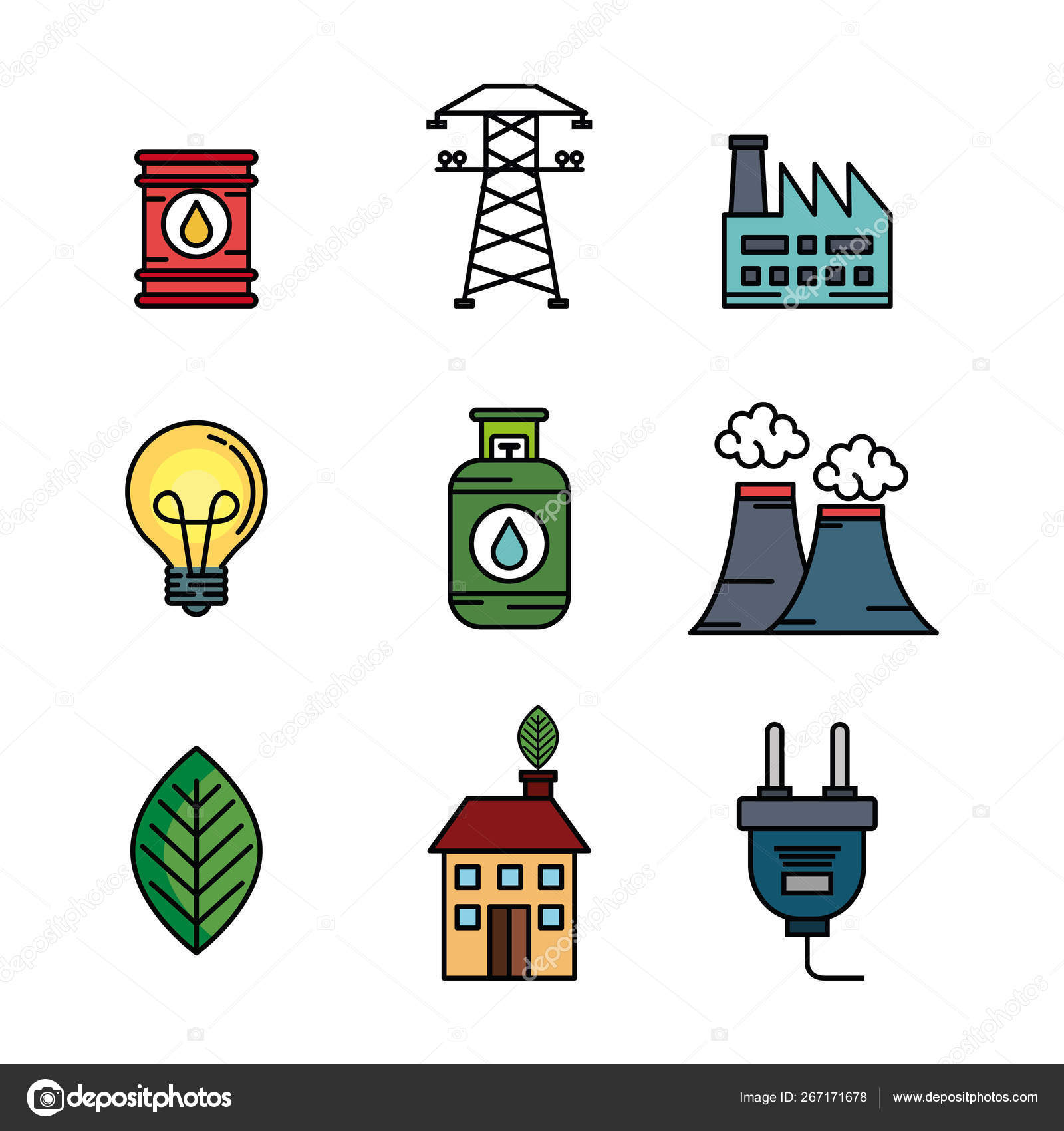 Energy resources design Stock Vector Image by ©yupiramos #267171678