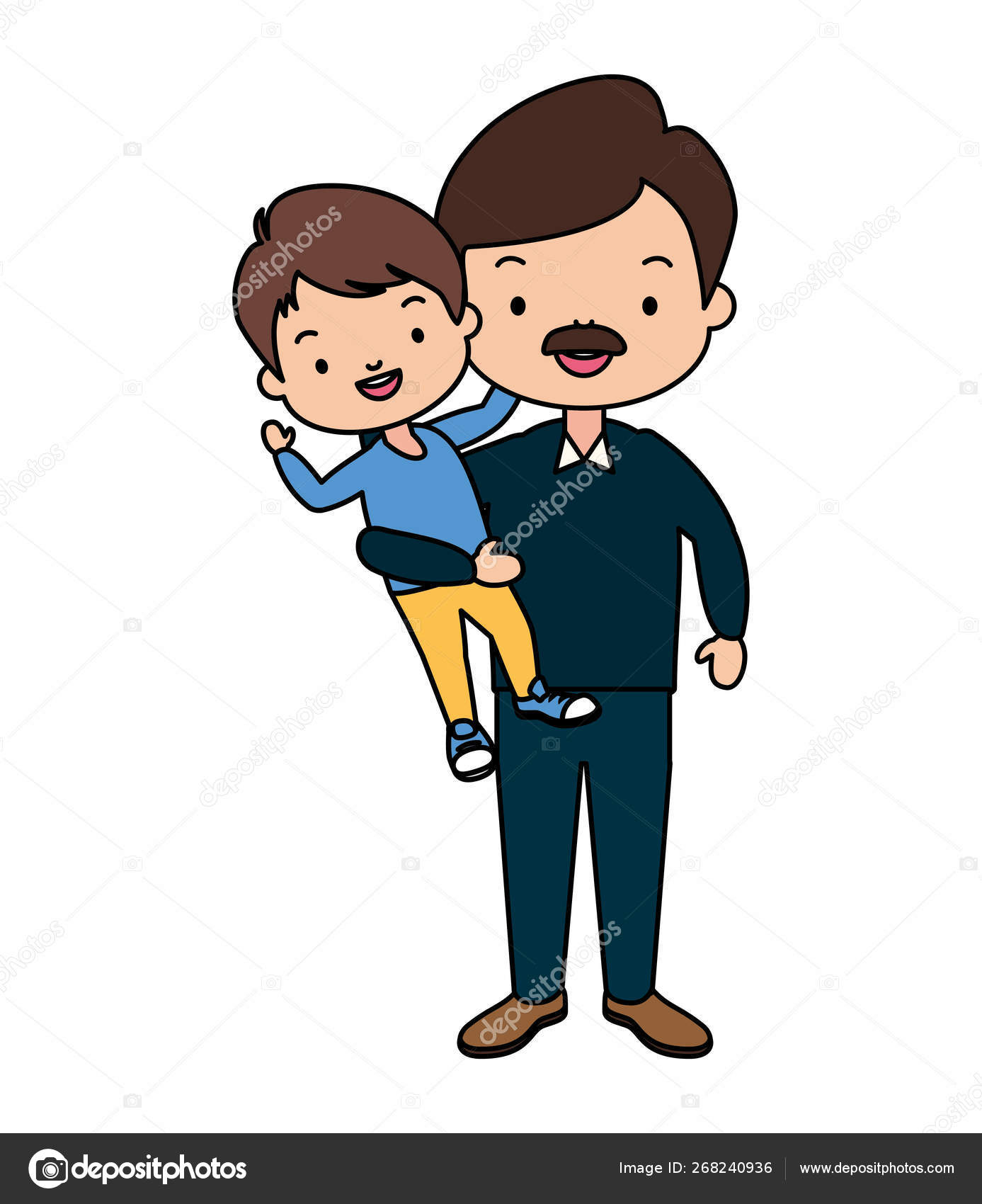 Padre e hijo Vector de stock #268240936 de ©yupiramos