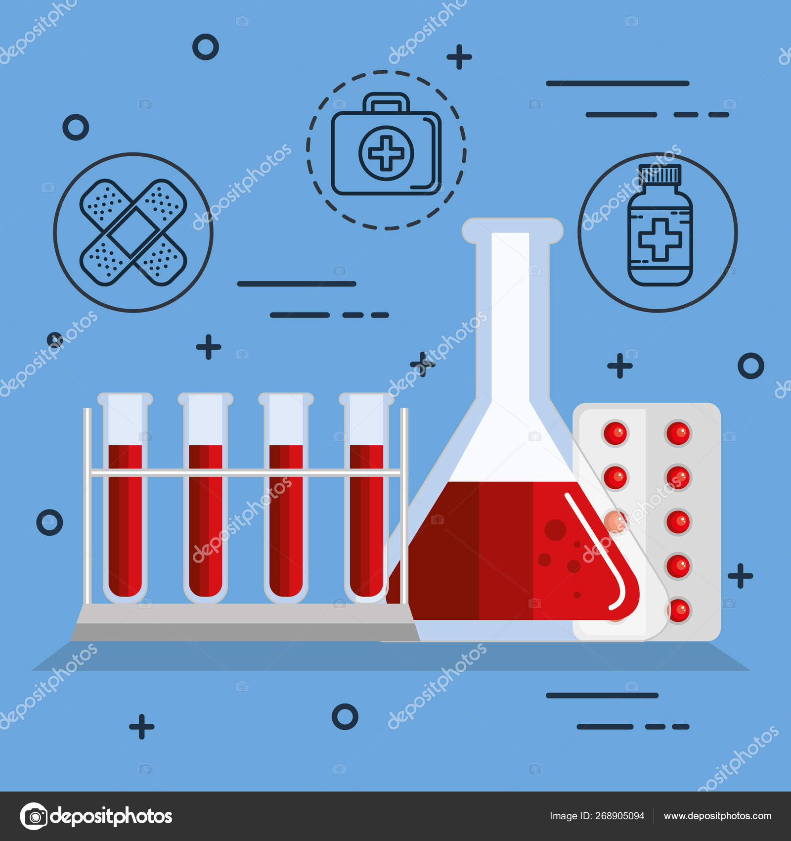 Medical analysis design Stock Vector Image by ©yupiramos #268905094