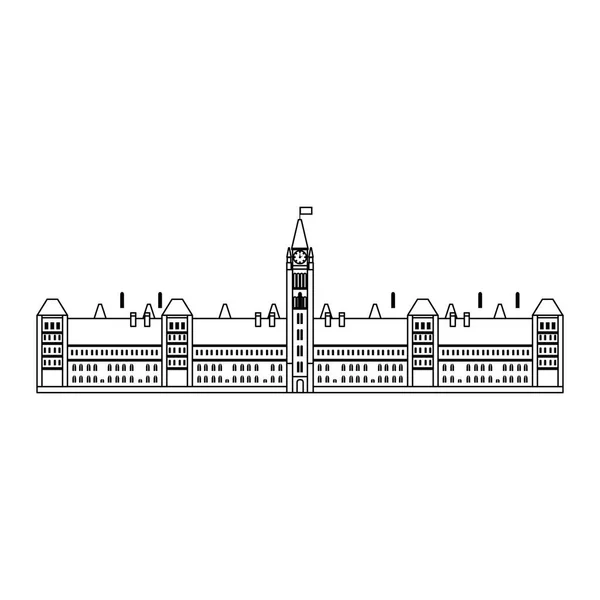 Canadian parliament building icon Stock Vector Image by ©yupiramos ...