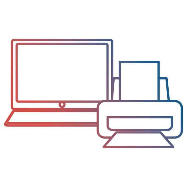 Computers and printers Stock Vector Image by ©Mjak #24589747