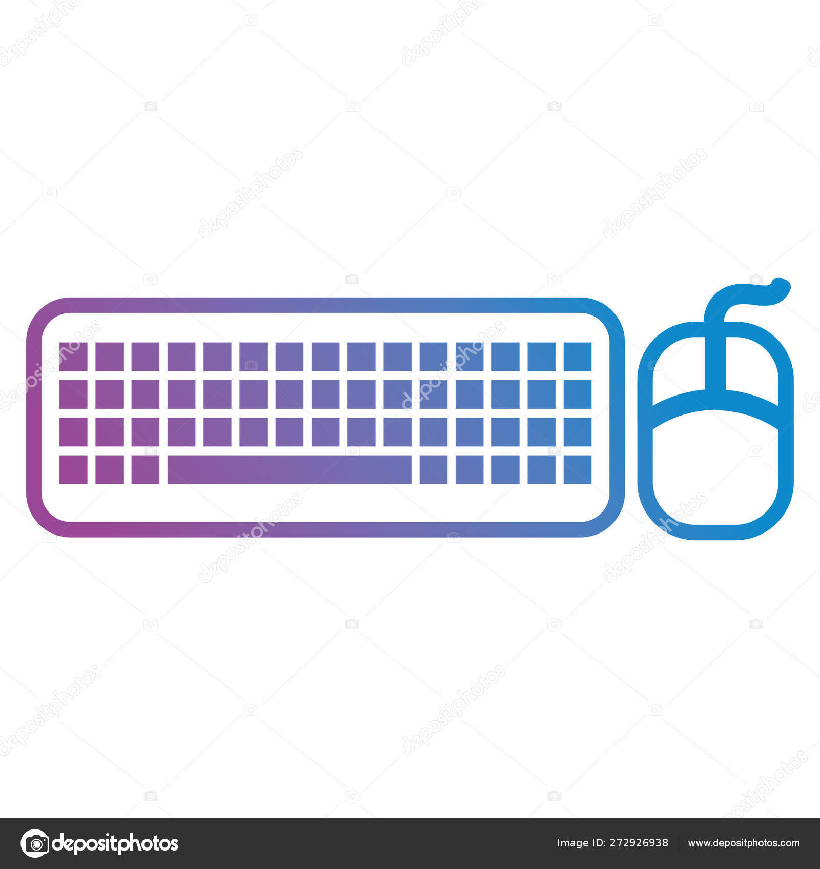 Computer keyboard and mouse Stock Vector by ©yupiramos 272926938