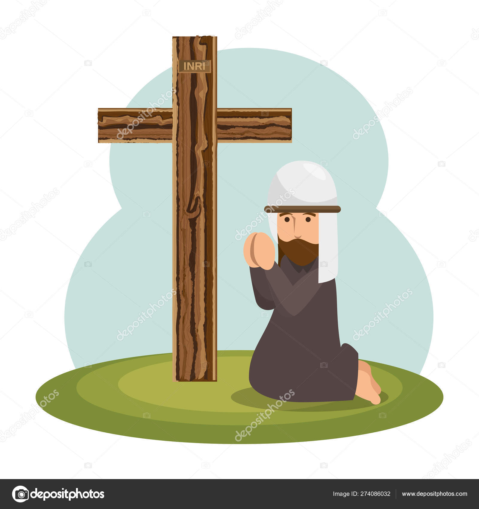 Jesus christ religious character Stock Vector by ©yupiramos 274086032