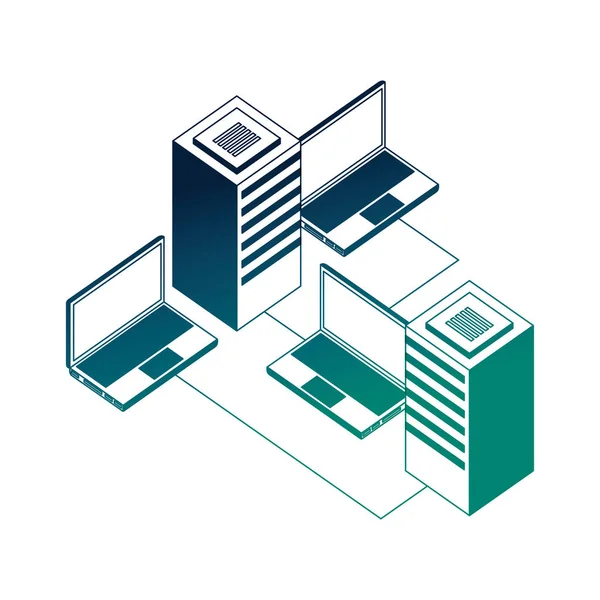 Data Center Network Icons Stock Vector By ©yupiramos 265642298