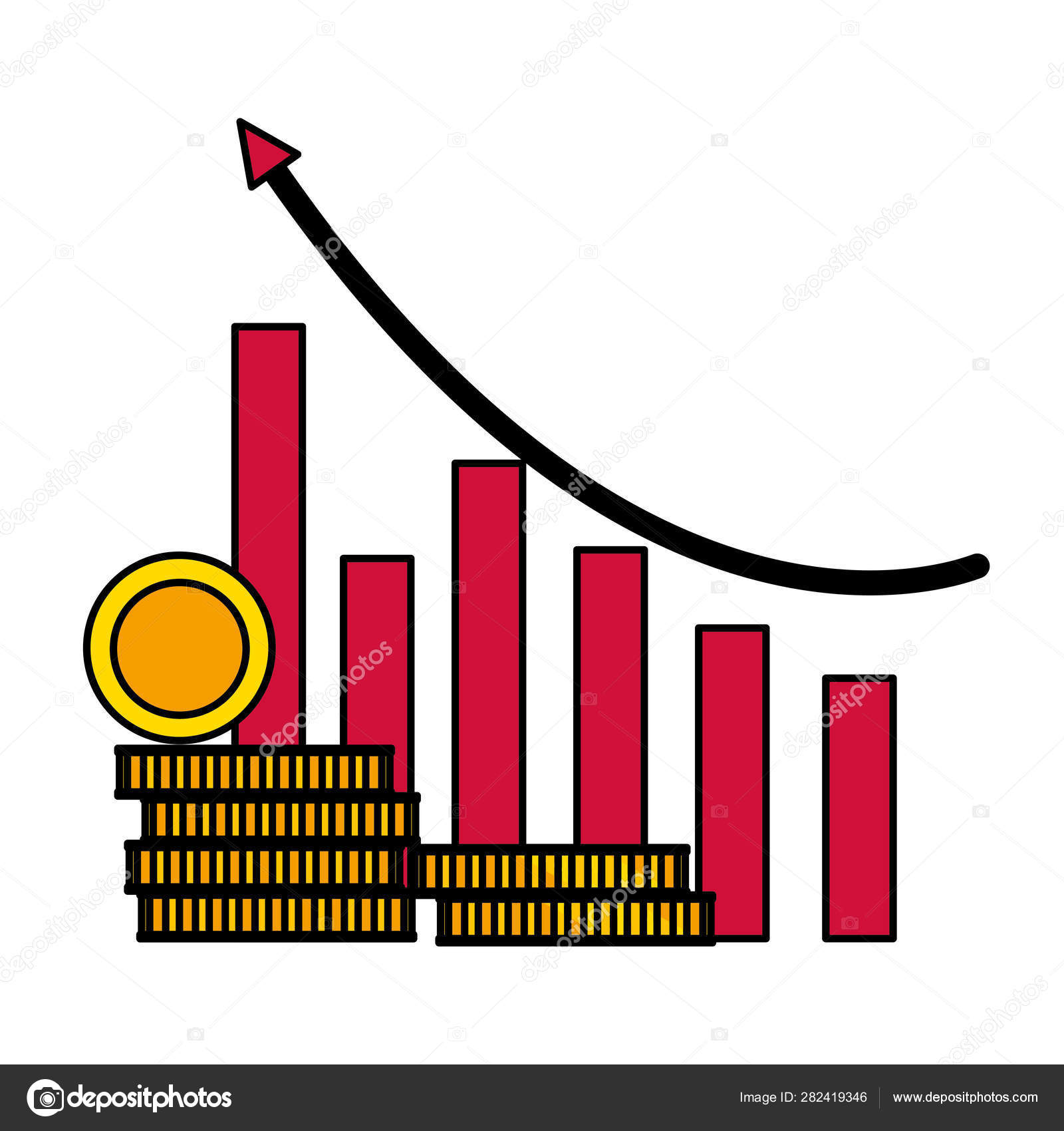 Financial statistics chart Stock Vector by ©yupiramos 282419346