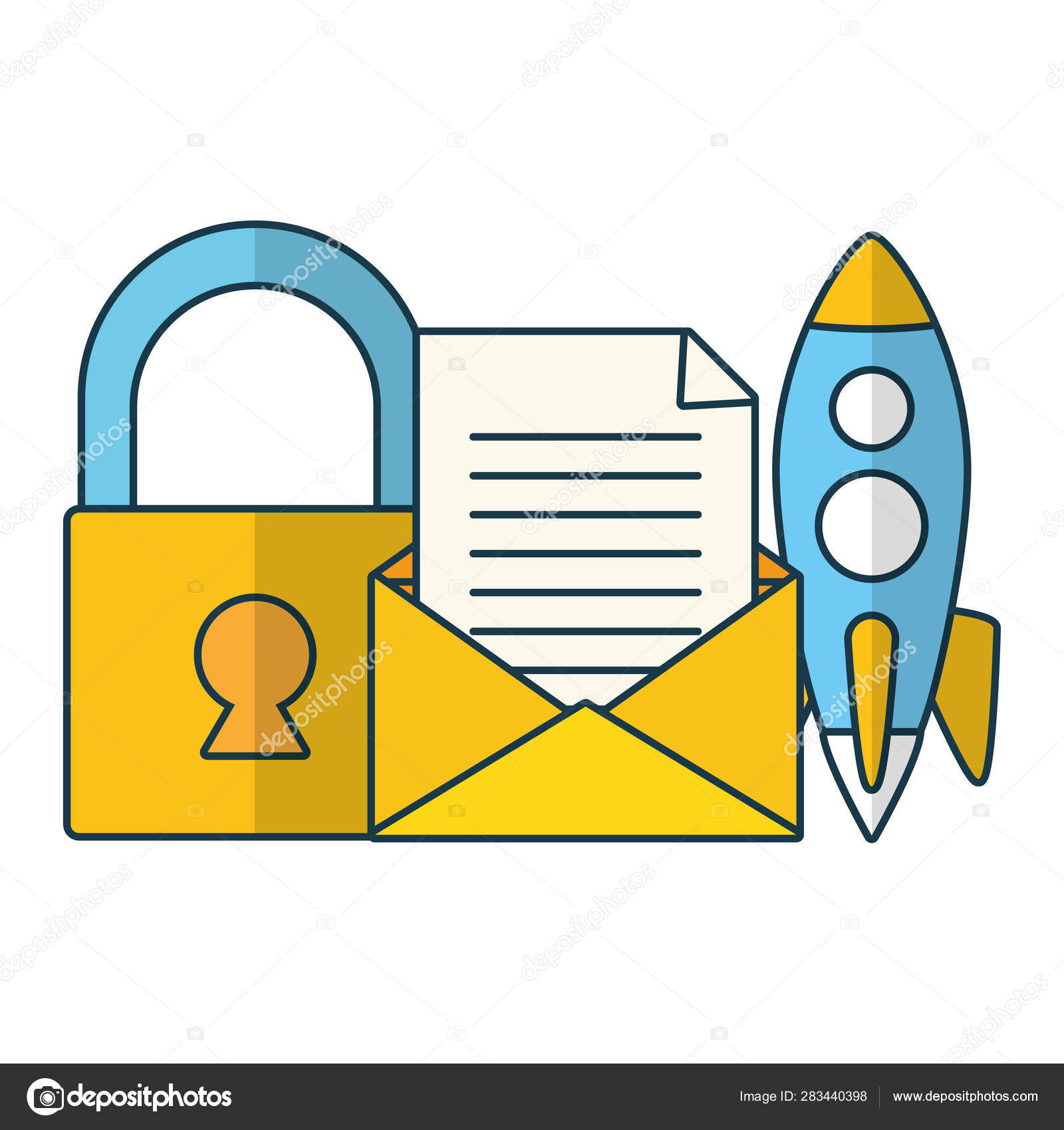 Send email related Stock Vector by ©yupiramos 283440398