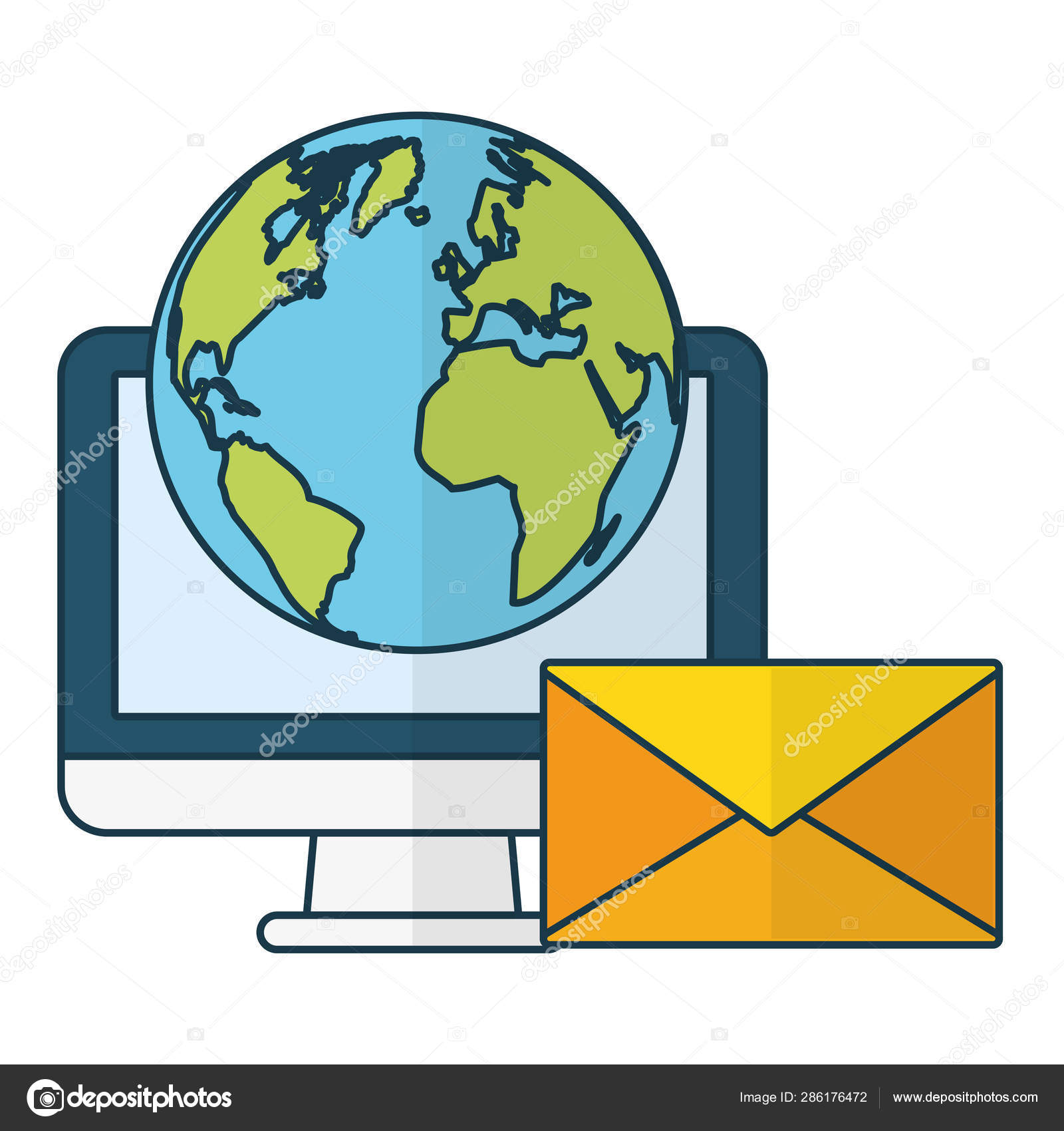 Send email related Stock Vector by ©yupiramos 286176472
