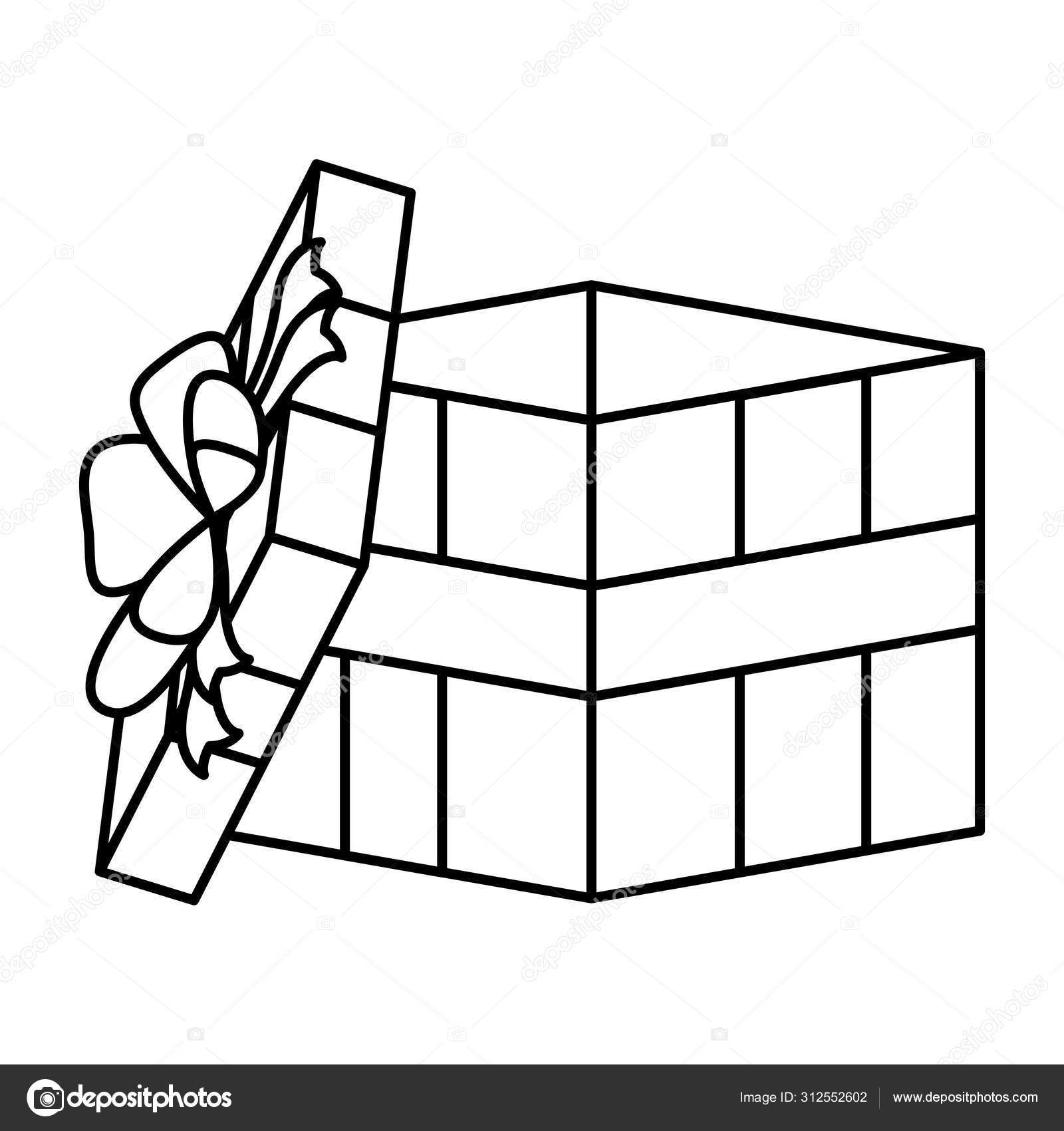 Open Present Clipart Black And White