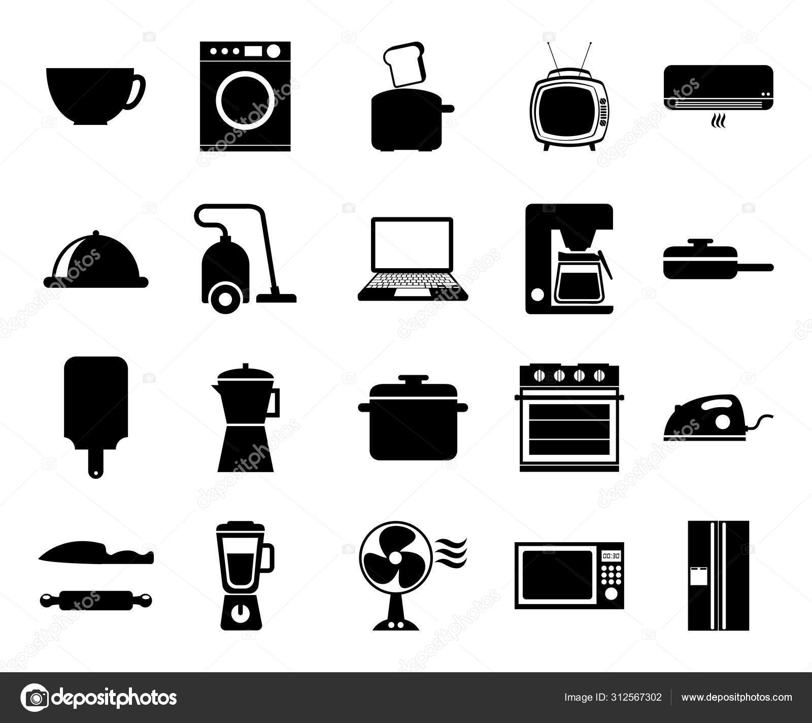 Isolated home appliance icon set vector design Stock Vector Image by ©yupiramos #312567302
