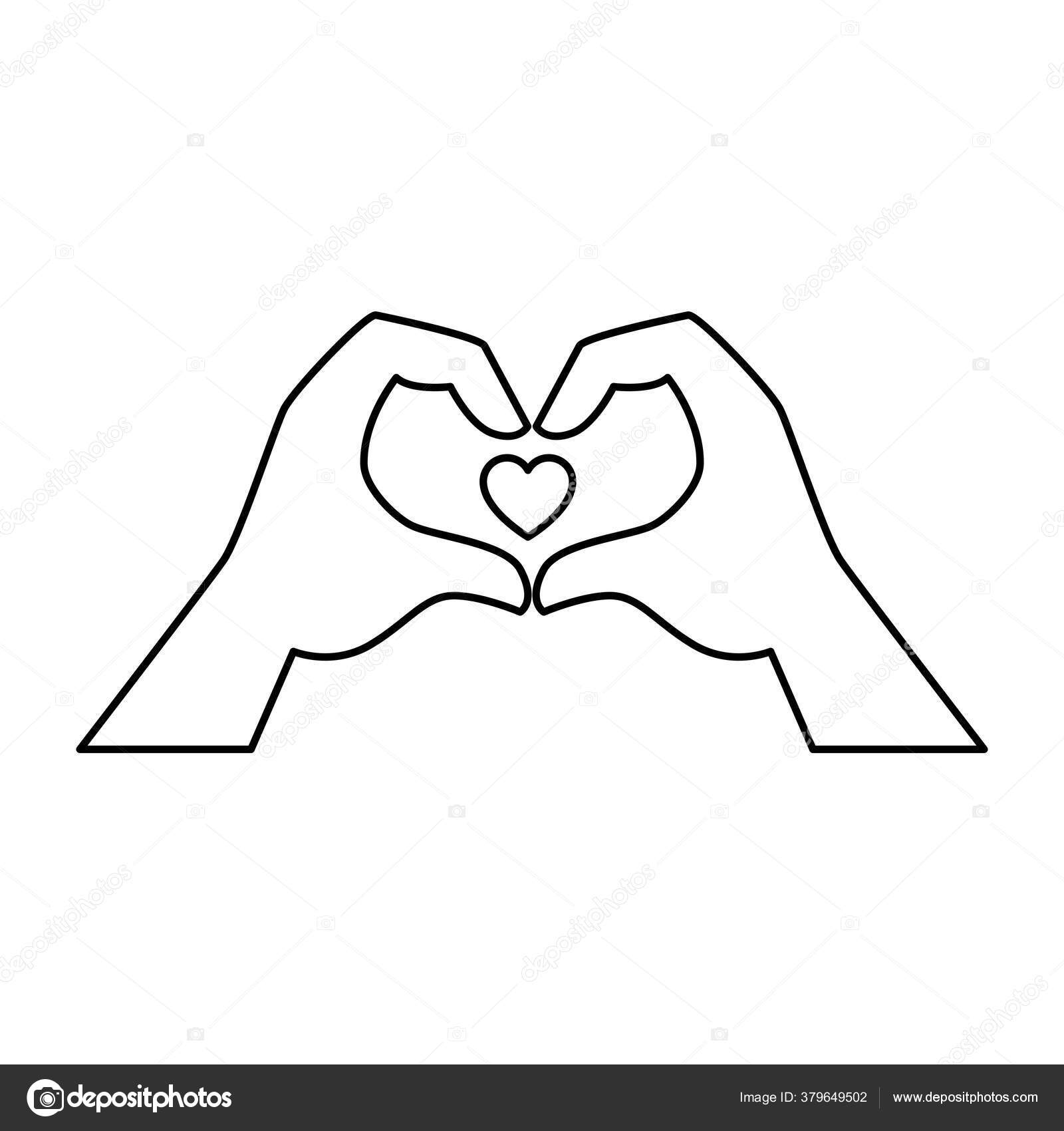 Heart inside hands vector design Stock Vector Image by ©yupiramos ...