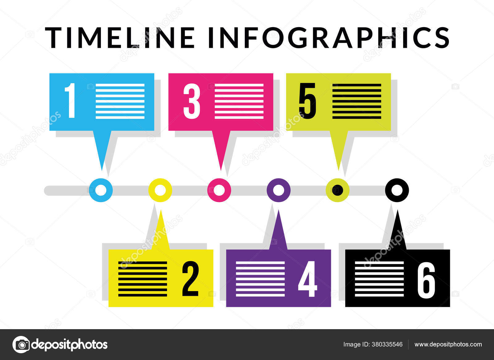 Timeline infographics with numbers bubbles vector design Stock Vector ...