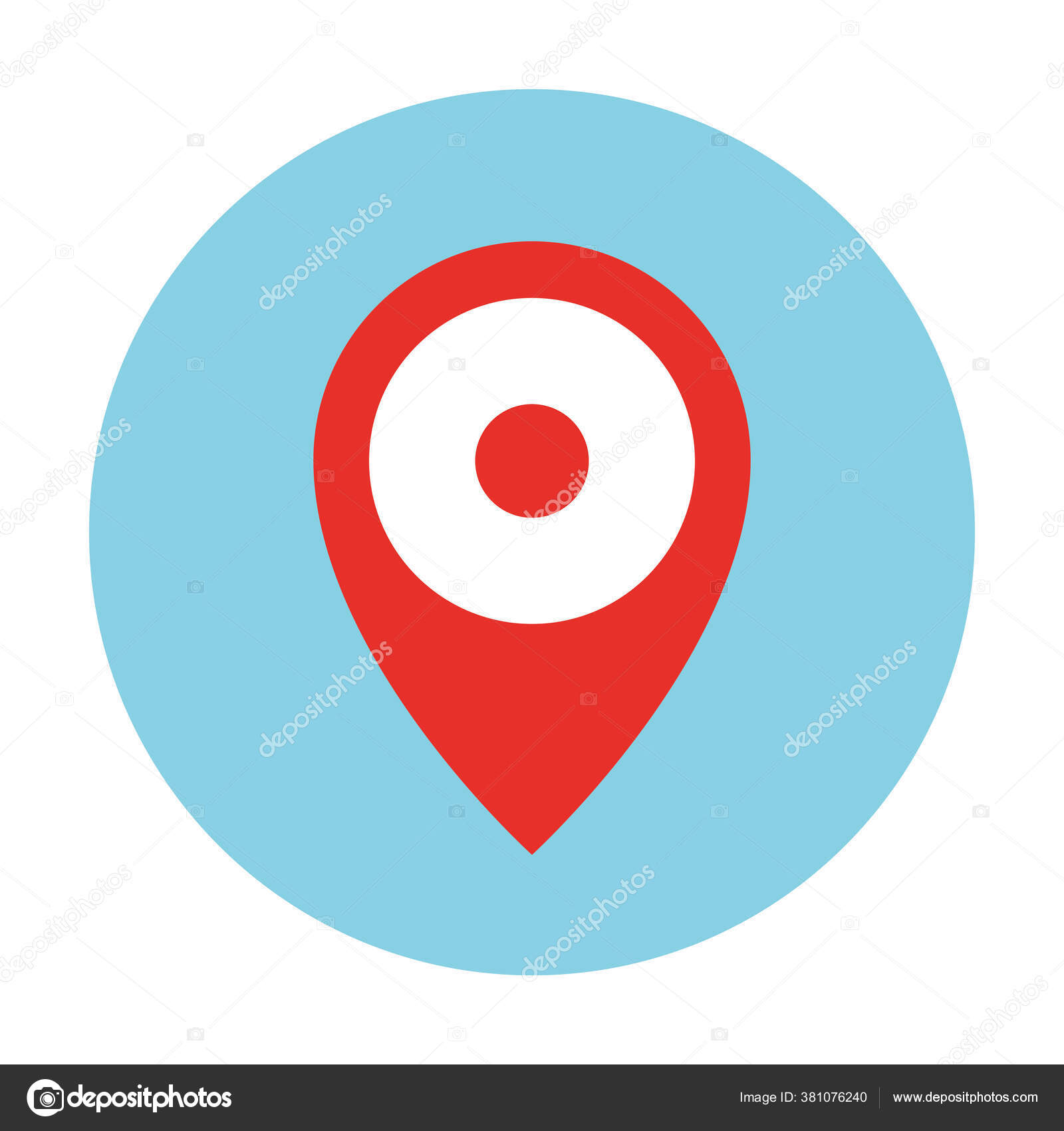 Red gps mark vector design Stock Vector Image by ©yupiramos #381076240