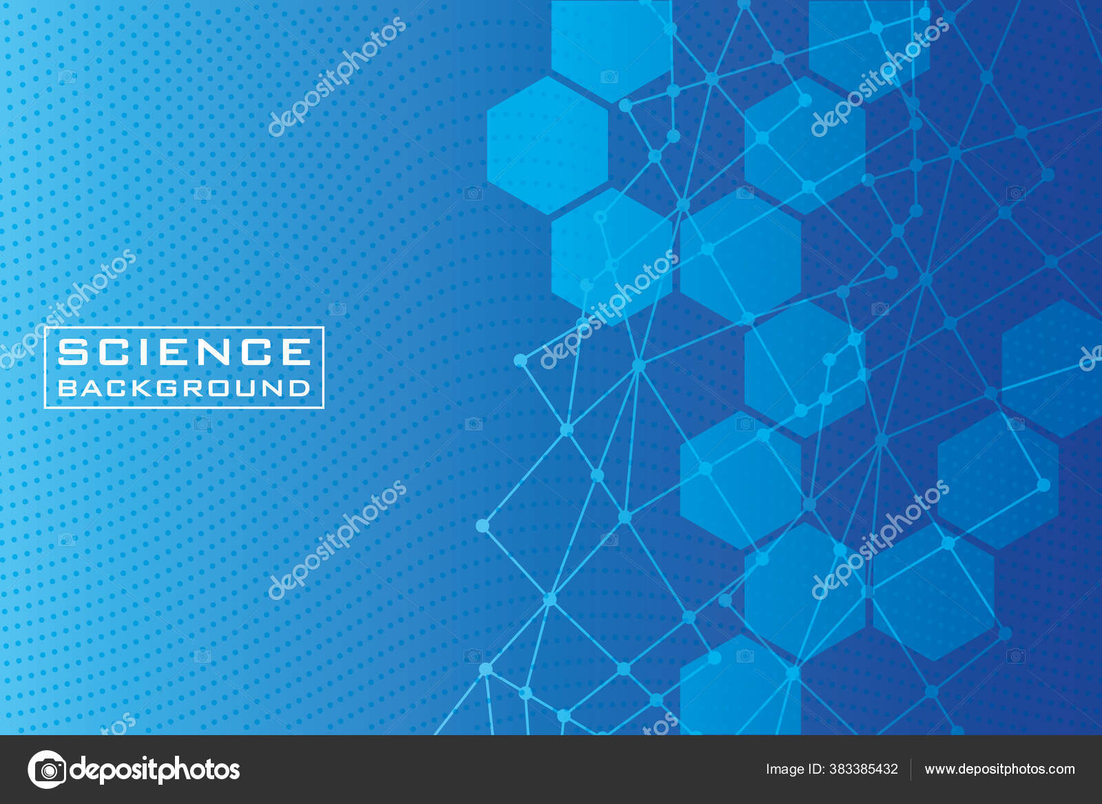 Blue science background with lines structures Stock Vector by ...