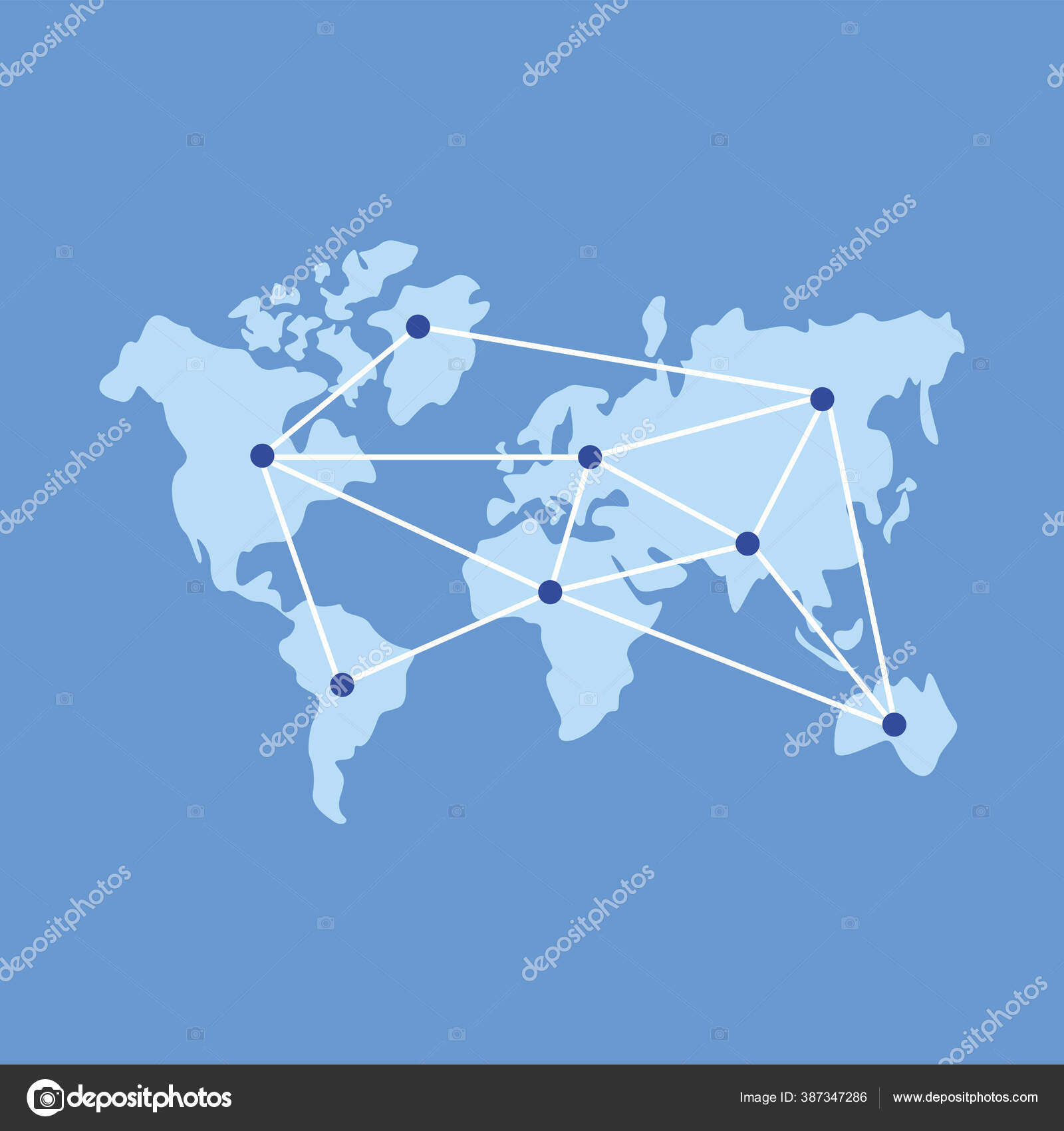 World map with points vector design Stock Vector Image by ©yupiramos ...