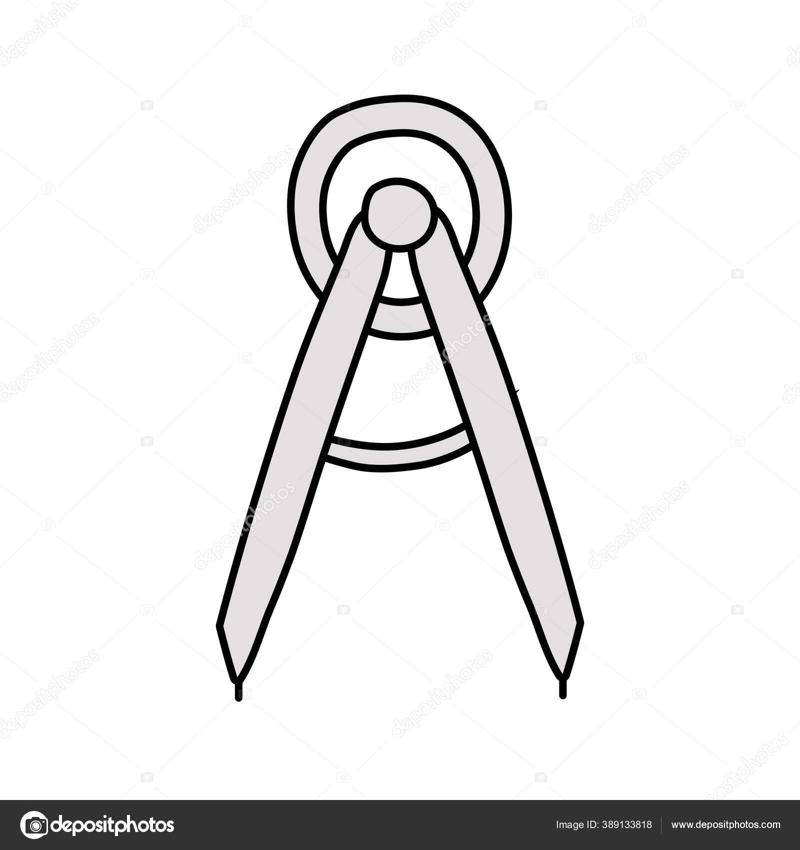 Compass school supply free form style icon Stock Vector Image by ...