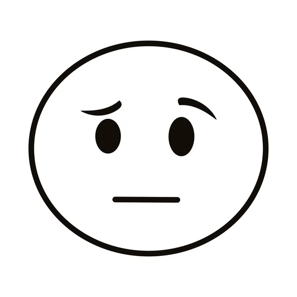 Sad emoji face classic line style icon Stock Vector Image by ©yupiramos ...