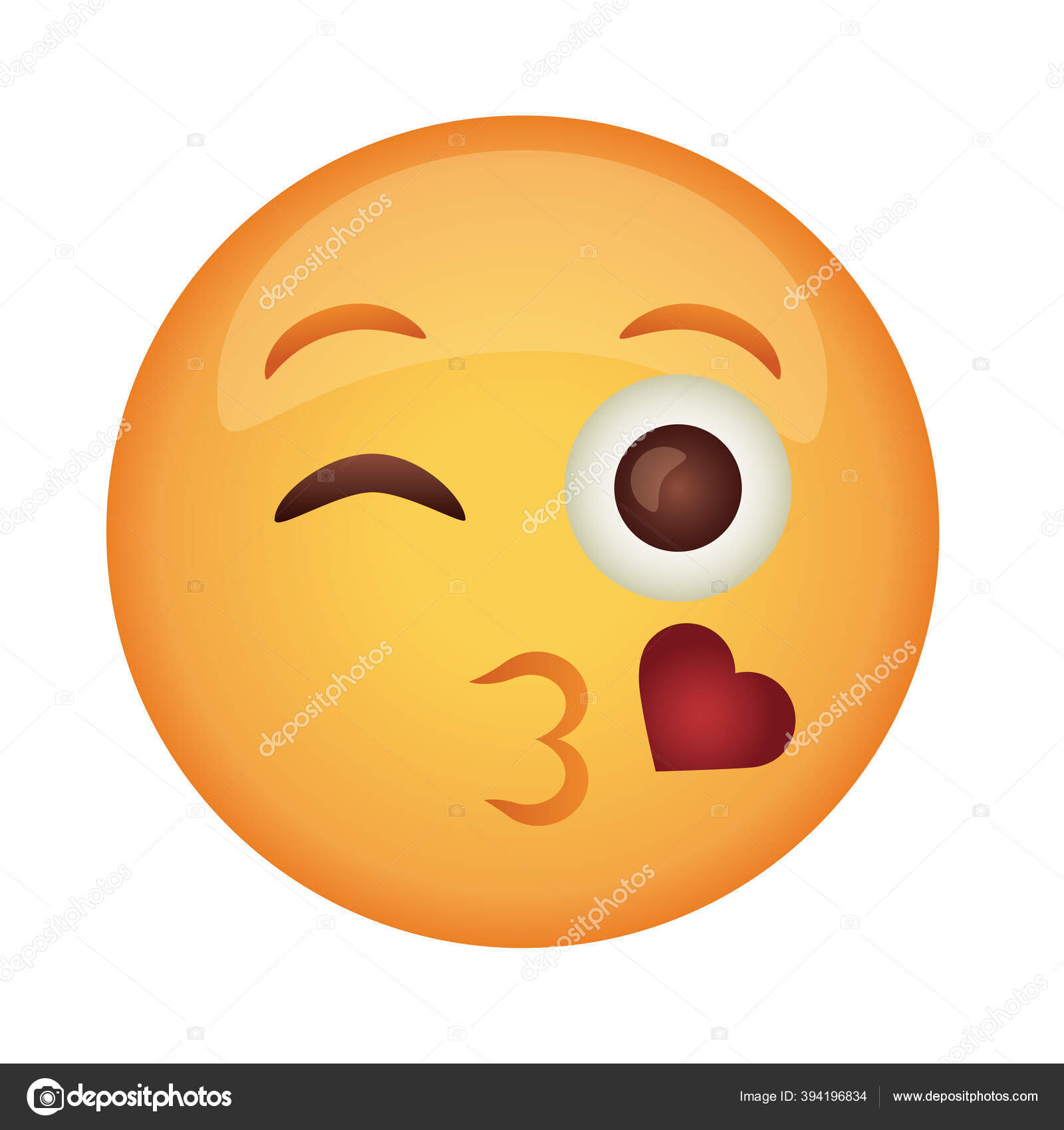 Besar emoji cara clásico estilo plano icono Vector de stock #394196834 ...