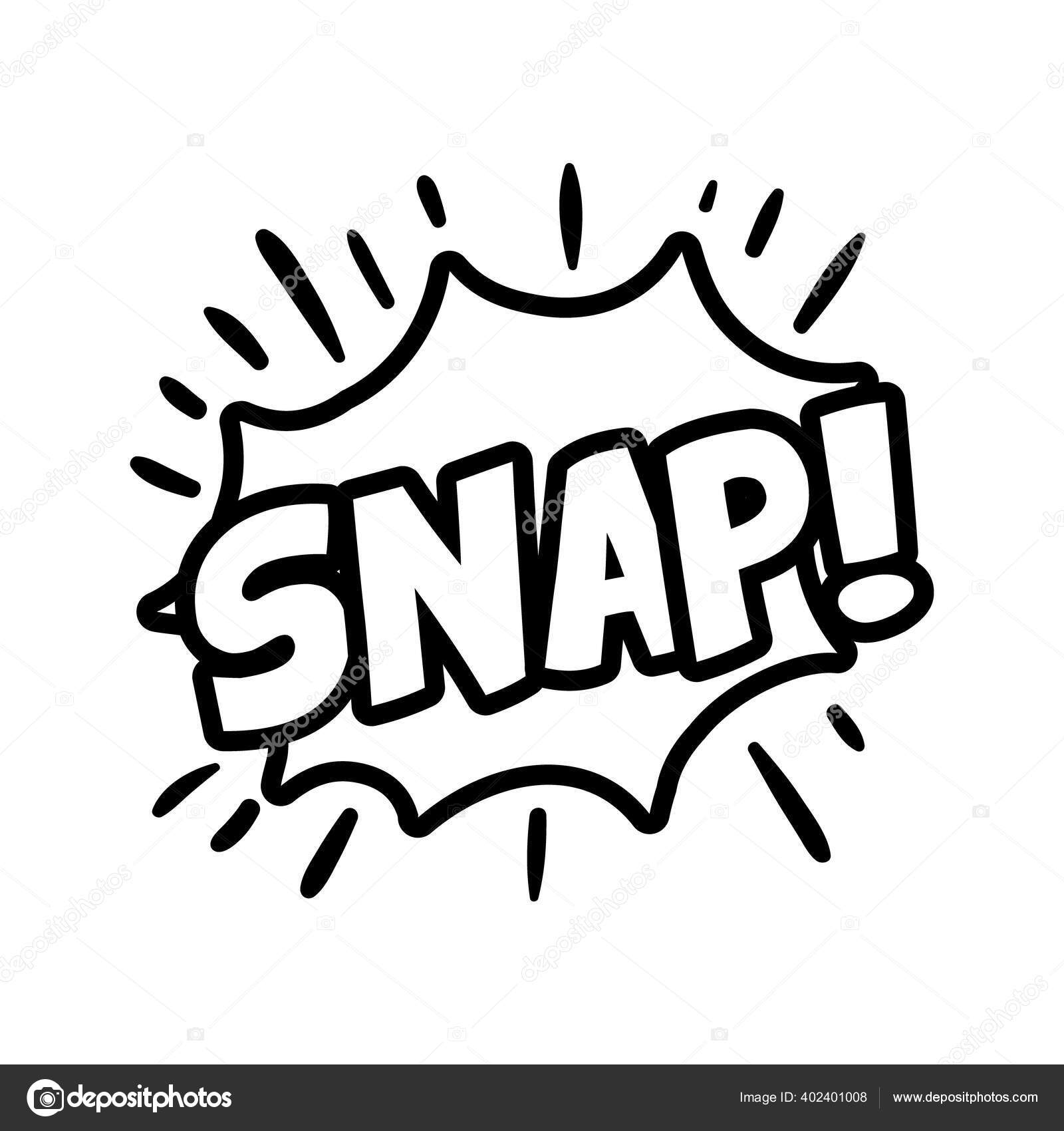 Expresion cloud with snap word pop art line style Stock Vector Image by ...